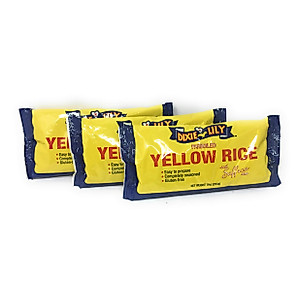Dixie Lily Parboiled Yellow Rice, 3-10 oz bags Bundled with a JFS Recipe Card