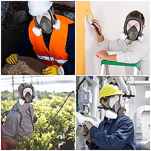 WAKYFLX Reusable full Face Cover - 6800 full Respirаtor Face Cover,for Paint, Against Dust,Chemicals, Formaldehyde, Polishing,Staining,Car Spraying,Sanding &Cutting