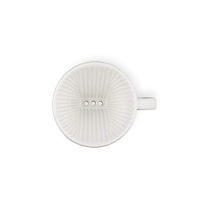 Le Creuset Stoneware Pour Over Coffee Cone, 3.25", White