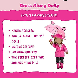 Winter Snow Doll Outfit for 18" Dolls - Premium Handmade 5 Piece Lodge Vacation Ski Clothes and Accessories Costume Set Includes Jacket, Shirt, Jeans, Boots, & Earmuffs - Gifts for Girls Kids Birthday
