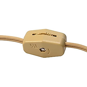 Creative Hobbies 7 Inch Electric Rustic Country Candle Lamp with On/Off Switch, 5 Foot Ivory Cord, Metal Base and 5W Silicone Bulb Included