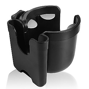 YUSOUWEY Stroller Cup Holder (2 in 1, with Phone Holder), Stability and Convenience Make Your Life Easier, Anti-Slip Clip, 360° Rotating, Suitable for Baby Strollers, Walkers, Shopping Carts