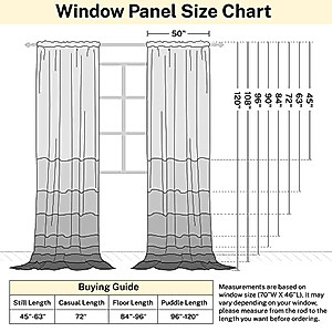 MEETBILY Curtains Panels for Back Tab Semi Sheer, Linen Textured Drapes Rod Pocket, Flax Curtains for Farmhouse/Bedroom/Living Room/Window (2-Pack, 50 x 108 inch, Light Coffee)