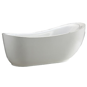 Vinnova 231071-BAT-WH Everlie 71 inch x 35 inch Soaking Bathtub,,, White