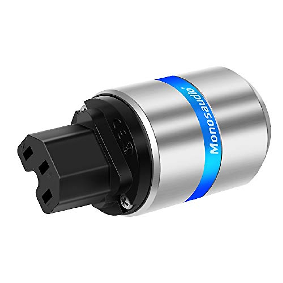 Monosaudio AC Power Plug Connector Rhodium Plated Pure Copper 10A/250V 15A/125V Audio Grade Power Connector,IEC320 C13 Adapter HiFi DIY