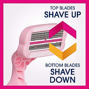 Schick Intuition f.a.b. Disposable Razors - Bi-Directional Blades - 3 Count Razors Per Package - Pack of 2 Packages