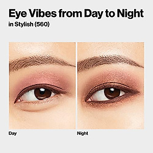 Revlon ColorStay Day to Night Eyeshadow Quad, Longwear Shadow Palette with Transitional Shades and Buttery Soft Feel, Crease & Smudge Proof, 560 Stylish, 0.16 oz