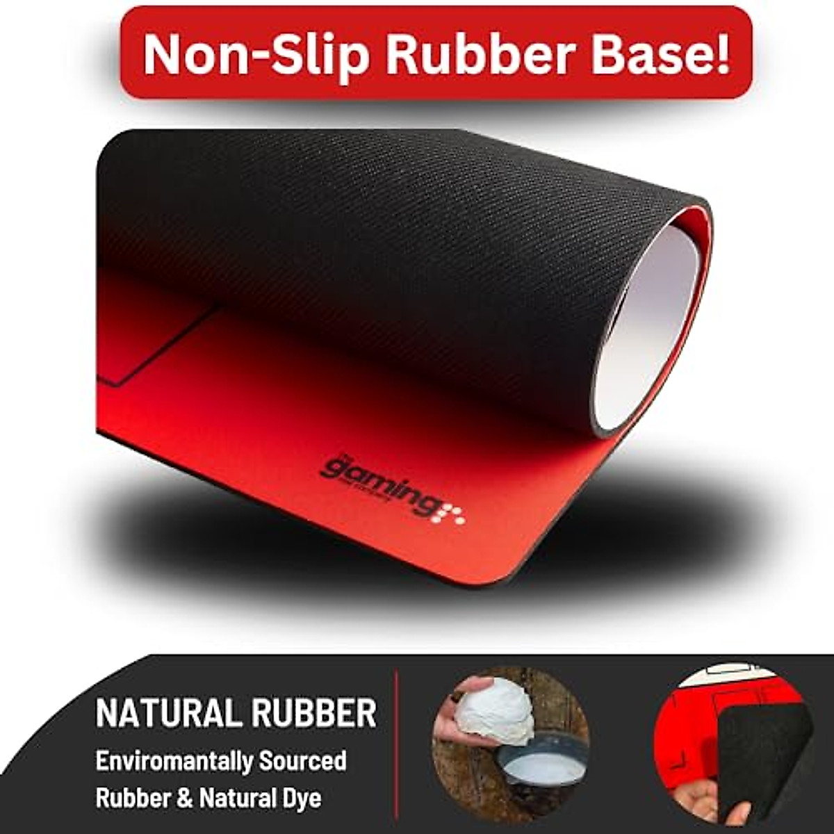 The Gaming Mat Company 2 Player Compatible Pokemon Playmat for Pokemon Cards - 28" x 18" x 0.16" Red & White Battle Mat Stadium Board for Pokemon TCG Playmat Game & Pokemon Mat Trading Card