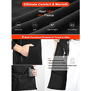 ECIFEE Heated Vest for Men Women with Battery Pack Included, Lightweight Rechargeable Collar Fleece Vest, Windproof Sleeveless Jacket for Travel Hiking