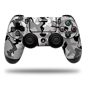 WraptorSkinz Skin compatible with Sony PS4 Dualshock Controller PlayStation 4 Original Slim and Pro Sexy Girl Silhouette Camo Gray (CONTROLLER NOT INCLUDED)