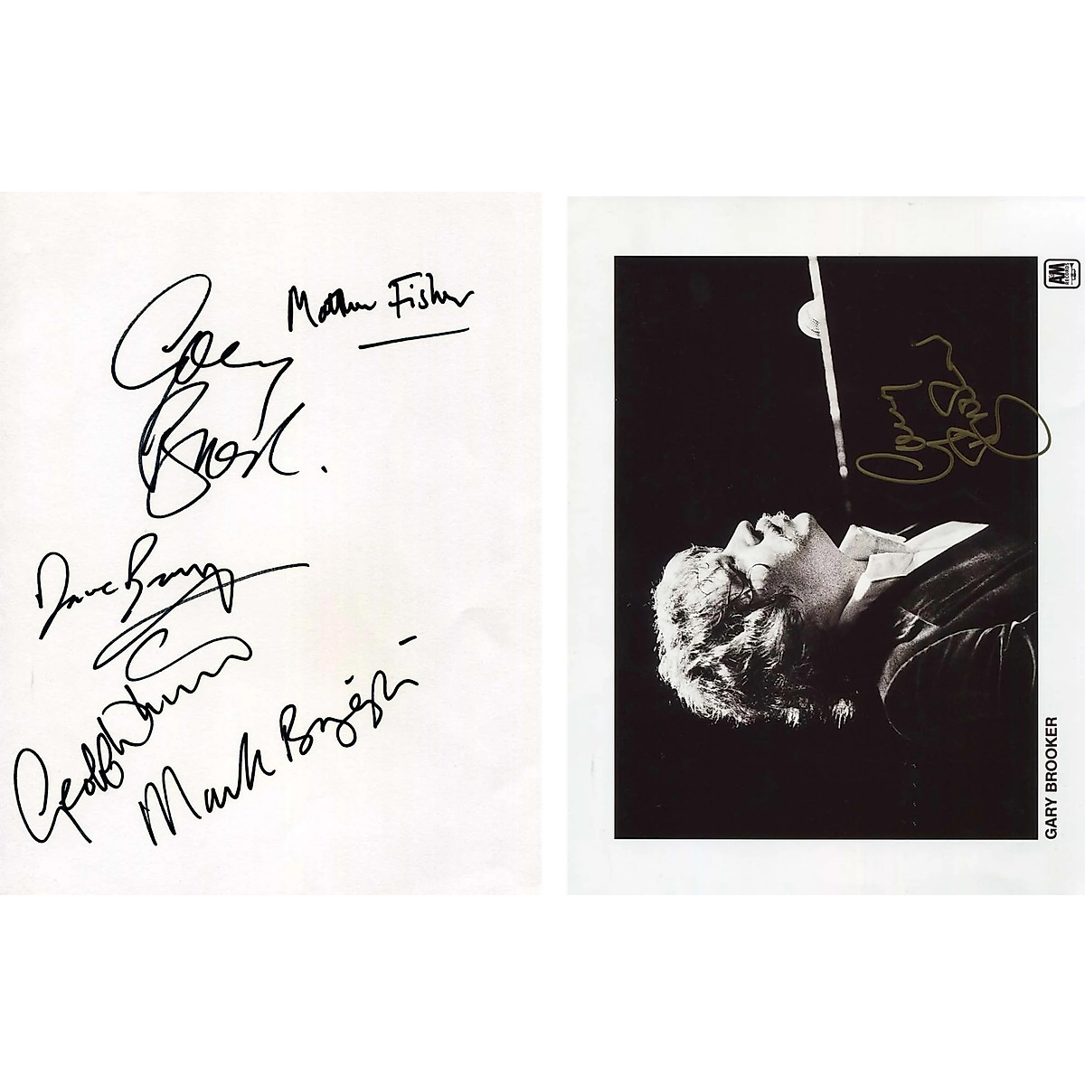 Procol Harum ROCK BAND autographs, signed photo & card