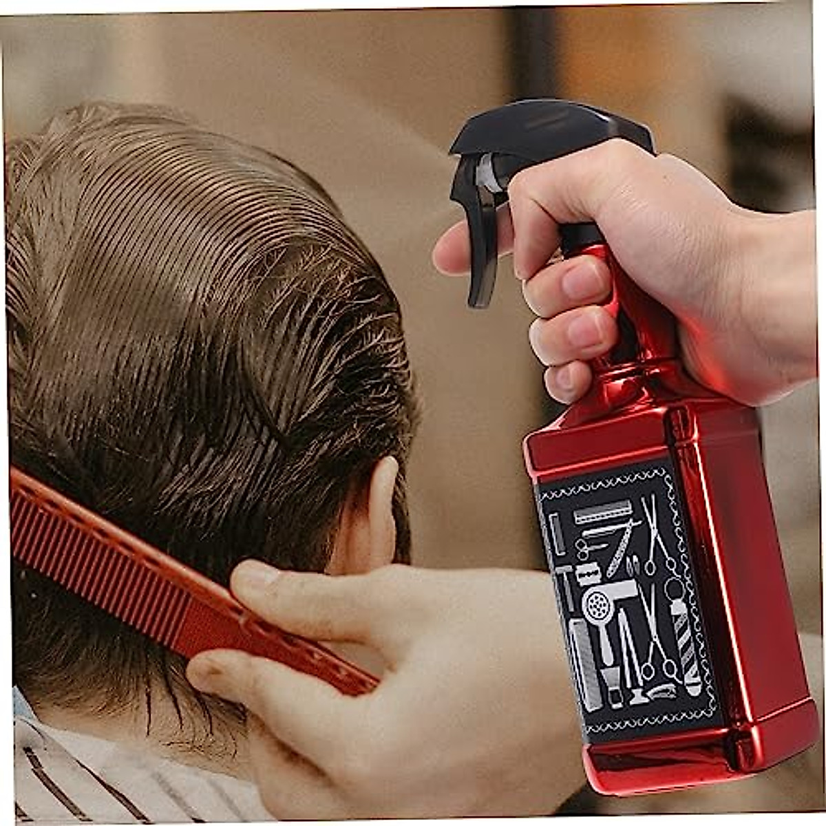 FOMIYES Spray Mist Bottle Hairdressing Electroplating Retro Watering Can Spray Mist Bottle The Pet Red Water Spray Can Watering Kettle Water Sprayer Vintage Water Container Travel