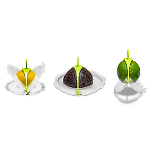 Dreamfarm Savel | Food Safe, Flexible Plastic Fruit & Vegetable Storage Cover | Clear & Green