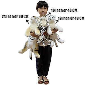 TAGLN The Jungle Animals Stuffed Plush Toys Tiger Leopard Panther Lioness Pillows (Brown Tiger, 16 Inch)