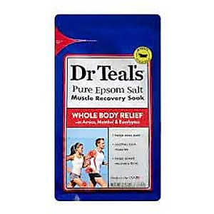Dr. Teal's Pure Epsom Salt Soak Pain Relief Mothers Day Gift Set (3 Pack, 8.5lbs Total) - (3lb) Relax & Relief Eucalyptus with Spearmint, (3lb) Pre & Post Workout with Menthol, (2.5lb) Muscle Recovery