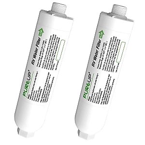 PUREUP RV Inline Water Filter, Compatible with 40045 Taste Water Filter, Reduces Odors, Bad Taste, Sediment and More (2 Pack)