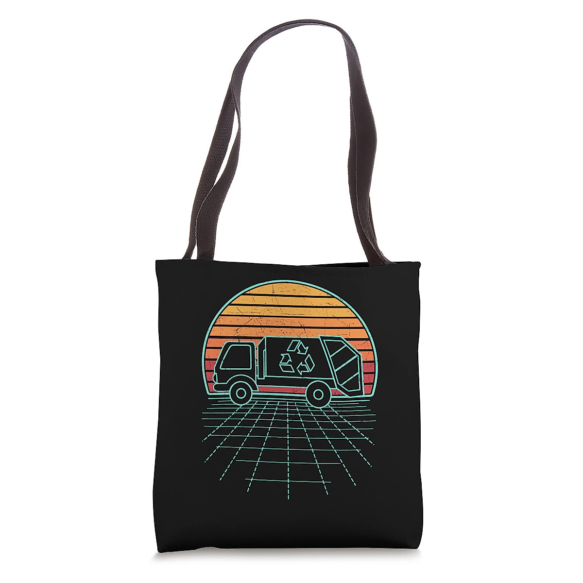 Garbage Truck Retro Vintage Waste Recycle Trash Collector Tote Bag