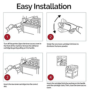 Professor Color High Capacity Compatible Toner Cartridge Replacement Set for Xerox Phaser 6510 & Xerox Workcentre 6515 | 2 Black 106R03480, 1 Cyan 106R03477, 1 Magenta 106R03478, 1 Yellow 106R03479