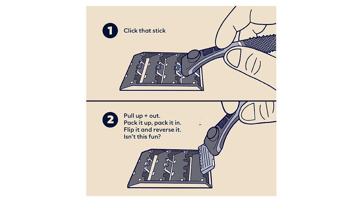 Dollar Shave Club 6 Blade Razor Refills - 8 Count
