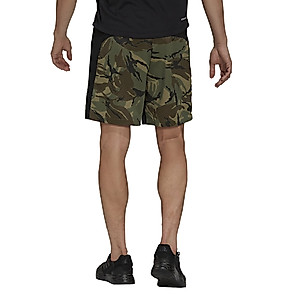 adidas Men's Big & Tall Designed 2 Move Camo Short, Orbit Green/White, Small/Long