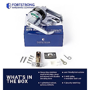 FORTSTRONG Commercial Door Handle with Privacy in-Use- Vacant Indicator Lock for Men or Women ANSI Grade 3 ADA Compliant FS2123BK Bathroom