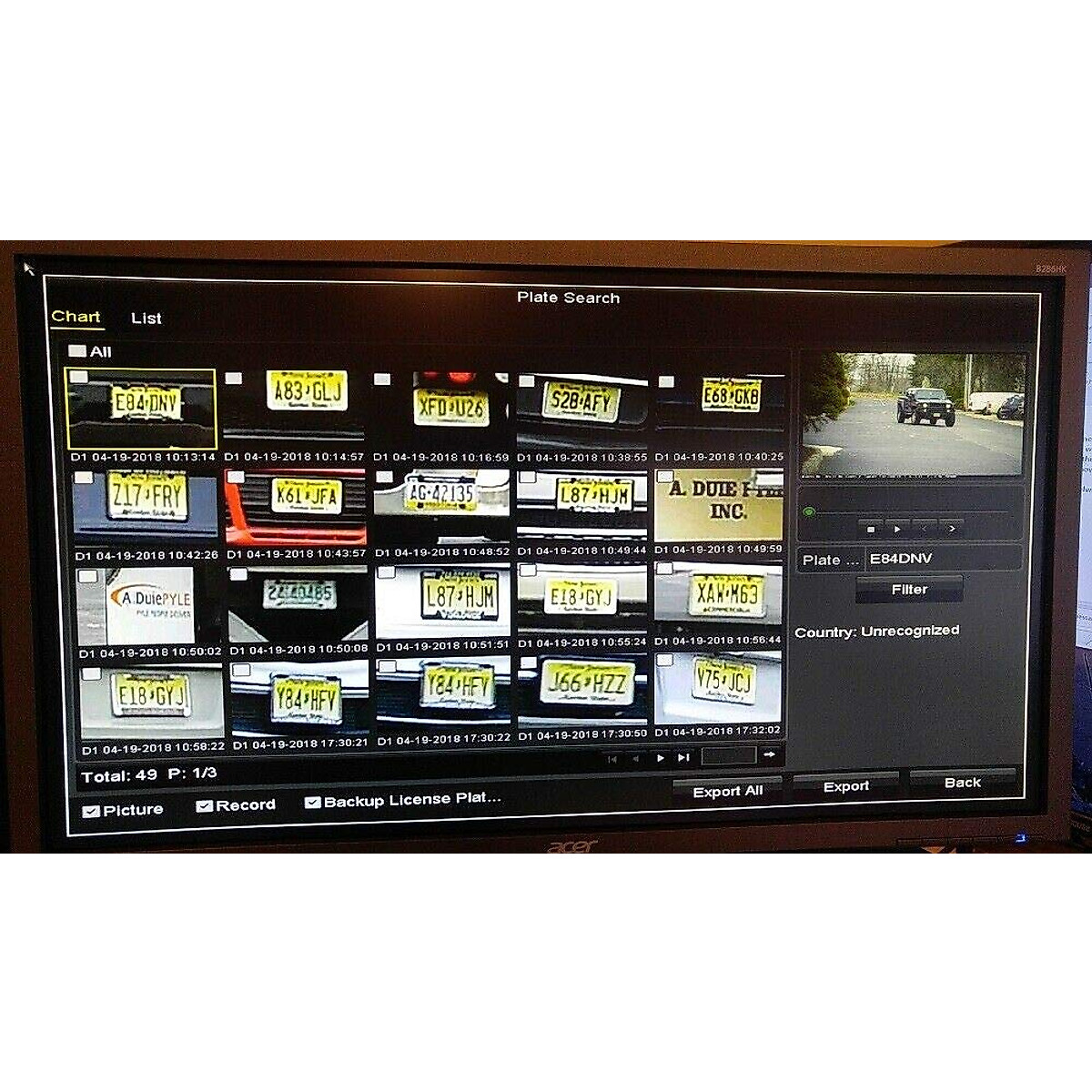 2MP License Plate Recognition Camera - Smart IP PoE Motorized VF 2.8-12mm Lens Bullet for License Plate Capture, Exterior Compatible with Hikvision DS-2CD4A26FWD-IZS