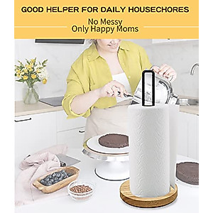 Paper Towel Holder Metal Organizer Roll Dispenser Tissue Roll Metal Stand Rack Kitchen Paper Hanger Countertop Dining Table for Bathroom Living Room Scrunchies for Bedroom Modern Stylish Sturdy Decor