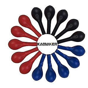 KADBANER Red Black Blue Balloons,100-Pack,12-Inch Latex Balloons, Wedding, Birthday Party, Baby Shower, Christmas Party Decorations
