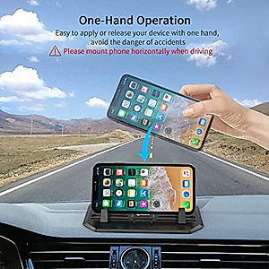 IPOW Anti-Slip Silicone Car Phone Dashboard Pad Mat,Hands-Free Cell Phone Holder for Car/Home/Office Compatible with iPhone 7 7P 6s 6 X XS 8 8P 5S,Galaxy S8 S7 S6 S5, Google Nexus
