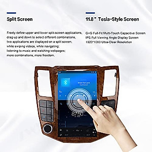 ZWNAV Qualcomm Processor Tesla Style Touch Screen Car Stereo for Lexus RX RX330 RX300 RX350 RX400H 2004-2008 Radio Android Auto Replacement Unit Audio Multimedia Player GPS Navigation