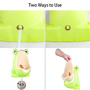 New Cute Frog Potty Training Urinal with Drain Tube for Boys, Tomorotec Kids Urinal Trainer with Funny Aiming Target