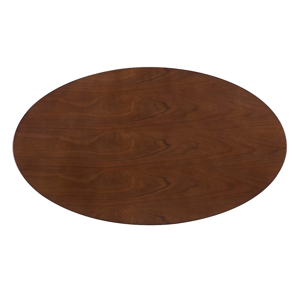 Modway Zinque Oval Wood 48" Dining Table in Gold Walnut