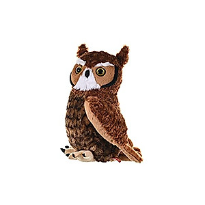 Wild Republic Great Horned Owl Plush, Stuffed Animal, Plush Toy, Kids Gifts, Cuddlekins 12", Model Number: 12310