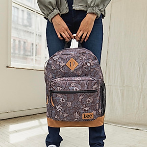 Lee Authentic Jeans Company Study Backpack for Class, Padded Laptop Sleeve Fits 15.6 Inch Notebook (Sketchy)