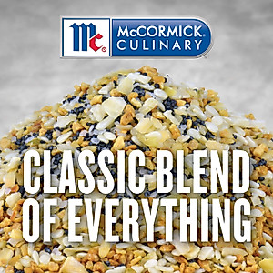 McCormick Culinary Everything Bagel Seasoning, 21 oz - One 21 Ounce Container of Everything Bagel Seasoning Blend of Poppy Seed, Sesame Seed, Garlic, Onion and Salt