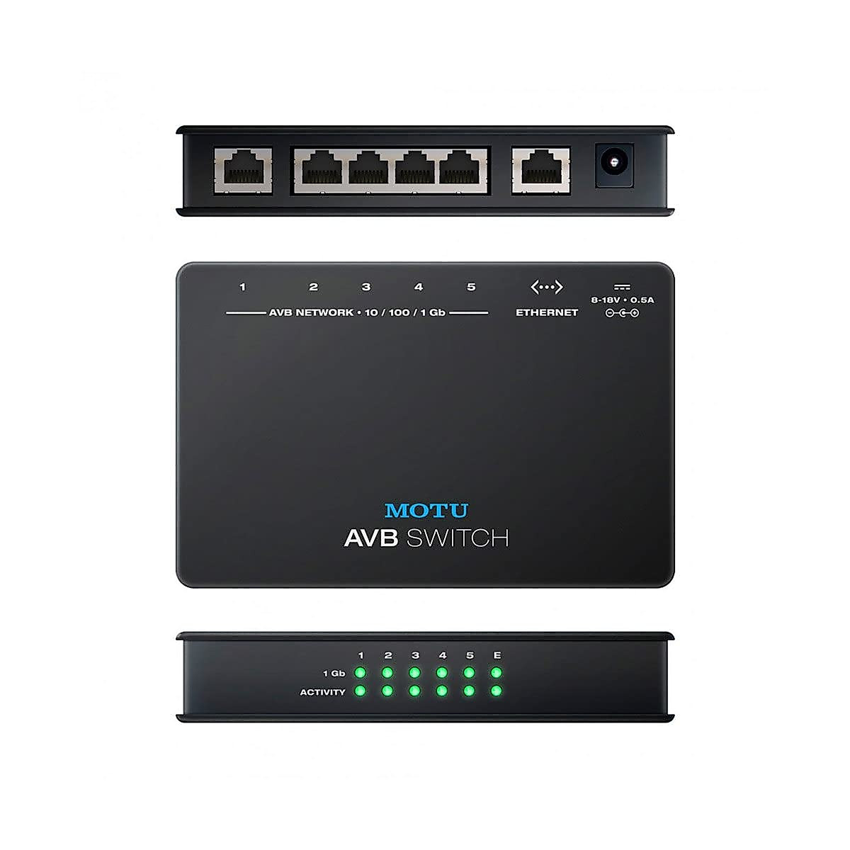 MOTU AVB Switch - 5-Port Audio Video Bridging Switch