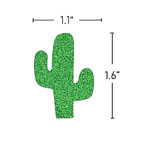 Glitter Green Cacti Confetti Decoration for Fiesta Engagement,Wedding, Bridal Shower, Bachelorette Party Decorations,100Pcs/pack (Green Cacti)