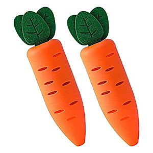 NOLITOY Car Air Fresheners Refrigerator Deodorizer 2 Set of Carrot Shape Fridge Deodorizer Charcoal Bags Activated Carbon Bamboo Charcoal Air Purifying Bag for Wardrobe Closet Drawer Shoe Deodorizer