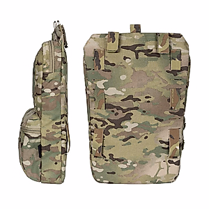 Tactical MOLLE Hydration Pack for 2L Hydration Water Bladder Hydration Bag for Tactical Backpack 500D Nylon (Multi-camo)