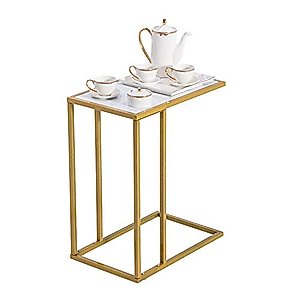 KARFER White Marble Series C Table Side Table Lazy Table [30x48x61cm]