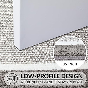 REFETONE Indoor Doormat, Front Back Door Mat 20"x32" Absorbent Rubber Backing Non Slip Door Mats, Machine Washable Low-Profile Entry Rug, Resist Dirt Inside Floor Mat Door Rugs for Entryway, Grey