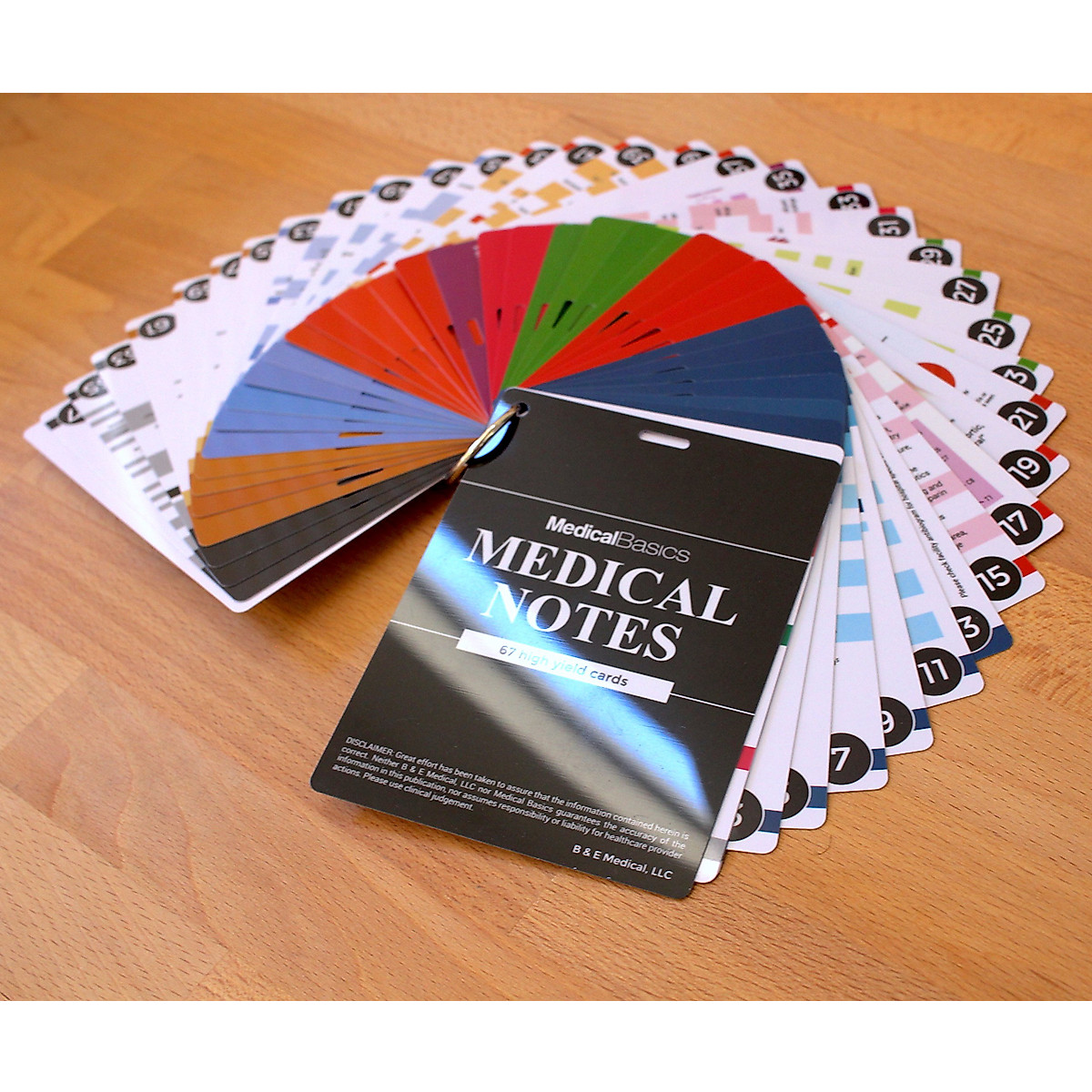 Medical Notes 67 Medical Reference Cards (3.5" x 5" Cards) for Internal Medicine, Surgery, Anesthesia, OBGYN, Pediatrics, Neurology, and Psychiatry - Waterproof Full Color cards