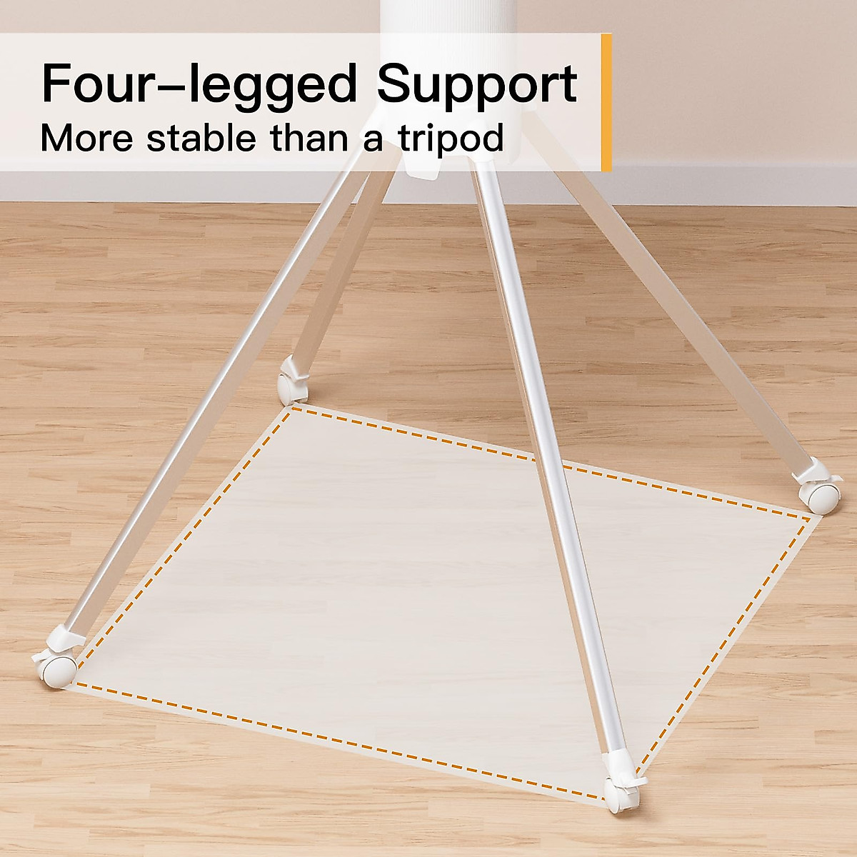 Saclsocs Four-Legged Clothes Drying Rack, Foldable and Portable Drying Rack, Suitable for Indoor, Outdoor, Poolside, Camping, Made of Aluminum Alloy Material, Double-Tier, White