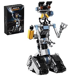 370 Pieces Johnny 5 Robot Building Set, Short Open Circuit Johnny Five Robot Model Toys, Compatible for Lego, Educational Gift Set for Ages 8-14 Boys
