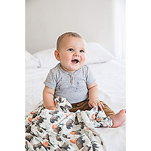 Copper Pearl Large Premium Knit Baby Swaddle Receiving Blanket Bison