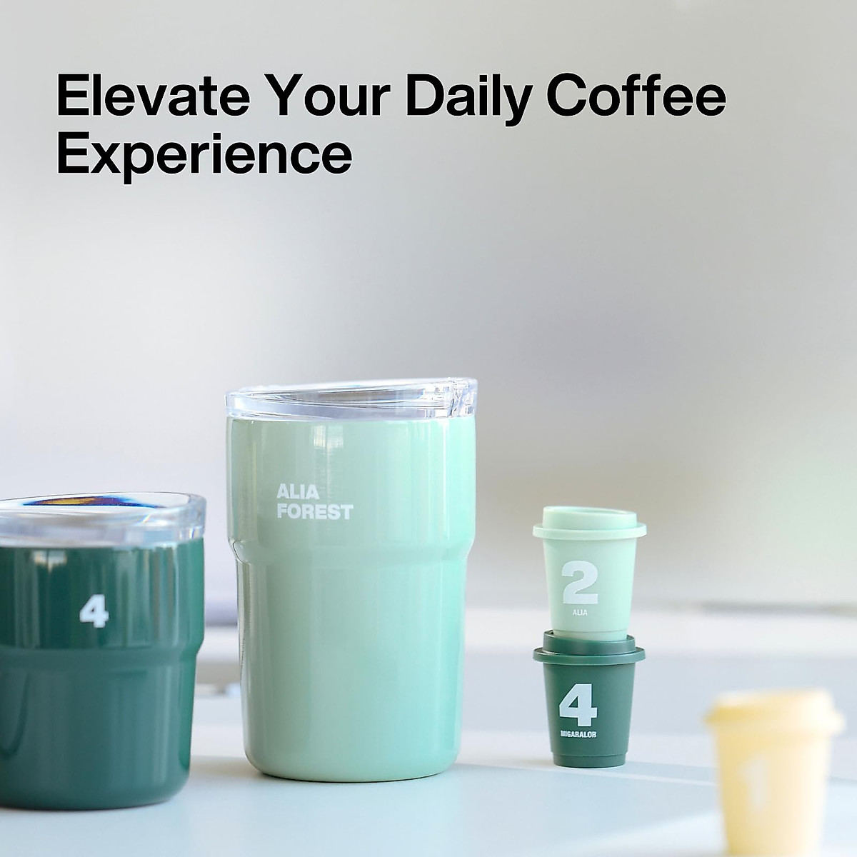 SaturnBird 12 oz Coffee Mug with Lid, for Cold & Hot Drinks, Vacuum Insulated Stainless Steel Coffee Tumbler for Cold & Hot Drinks, Reusable Double-Wall, BPA-Free, Ocean Blue (NO.3)