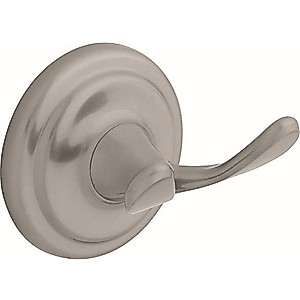 Franklin Brass 9002SN Jamestown Double Robe Hook, Brushed Nickel