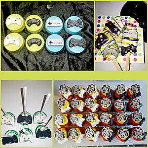 SAKOLLA Game Controller Silicone Molds, 16 Cavity Video Game Controller Molds for Chocolate, Candy, Cake Decoration, Cake Pops, Resin