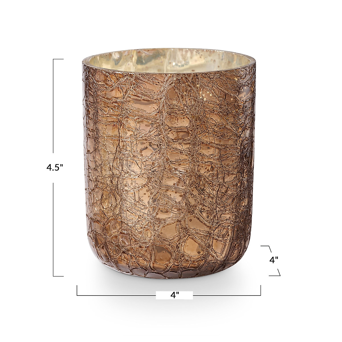 ILLUME Noble Holiday Woodfire Large Crackle Glass Candle