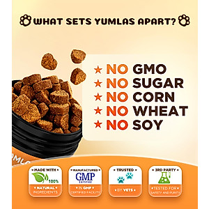 Yumlas 180 Counts Calming Chews for Dogs Anxiety Relief, Dog Calming Chews with Potent Effect in 30 Mins & Last for 12 Hrs, Hypoallergenic Dog Calming Treats for All Breeds, Sizes, Ages (Duck Flavor)